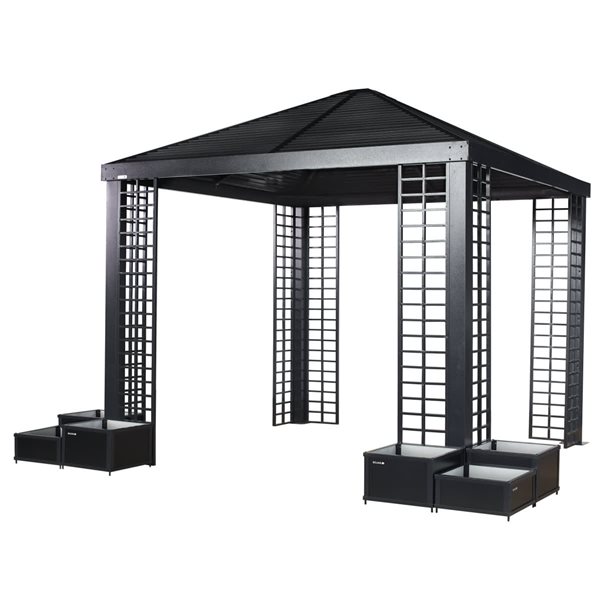 Gazebo avec cadre en aluminium Havana 10 x 10 pi de Sojag avec 6 ...