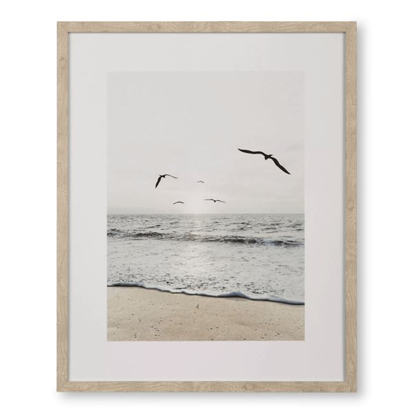 Bouclair 20 H x 16-in W Canvas Morning at the Beach Framed Art 9402611 ...