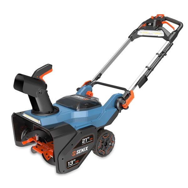 SENIX Cordless Snow Blower Single-Stage 60 V 21-in Self-Propelled STX6 ...