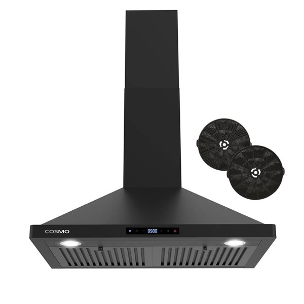 Cosmo 30-in Vista Ductless Wall Mount Range Hood w/ Touch Controls ...