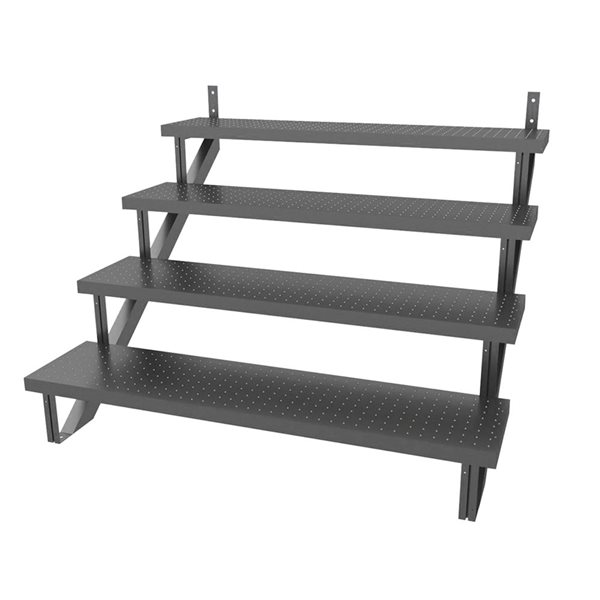 Pylex 4-Step 48-in Steel Staircase Kit - Black 13974 | RONA