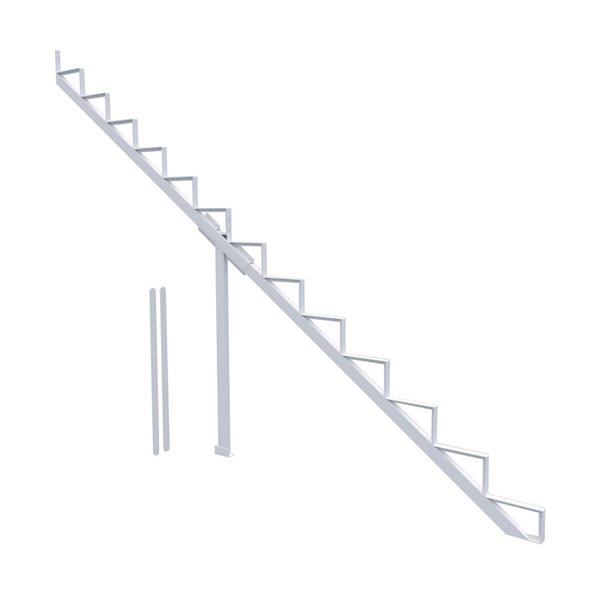 Pylex Collection 11 13-Step 10 1/4-in Aluminum Stair Stringer - White ...