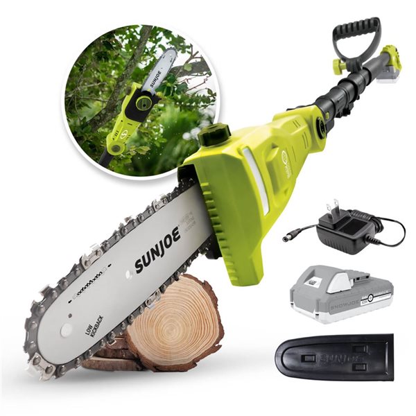 Sun Joe 24 V 8-in 2 Ah Cordless Telescoping Pole Chainsaw 24V-PS8-LTE ...
