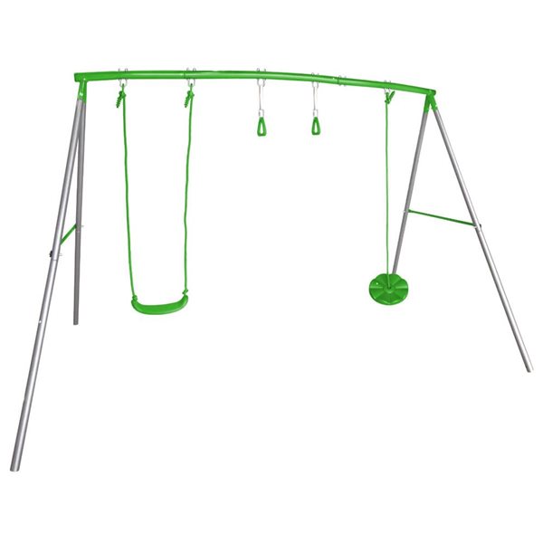 Sportspower 1-Swing and Monkey Loops Green Metal Playset SW-119-GR | RONA