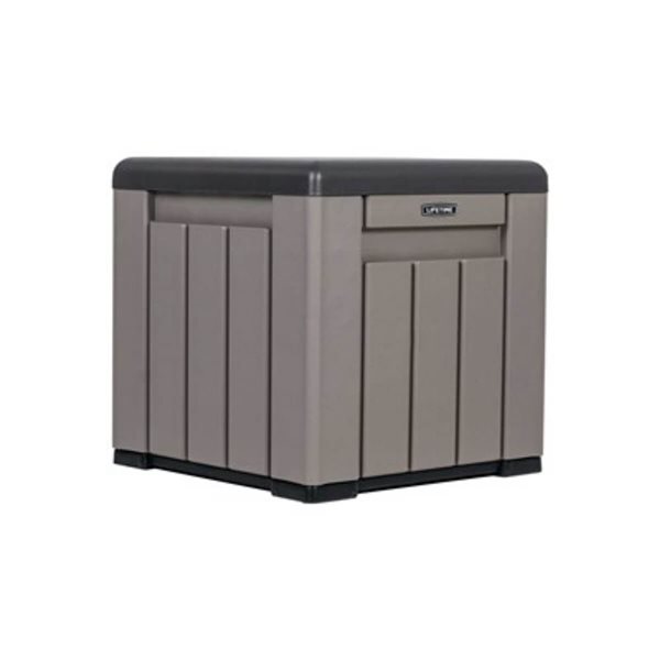 LIFETIME 16.5 D x 16 H x 20.5-in W Grey Plastic Outdoor Storage Cube ...