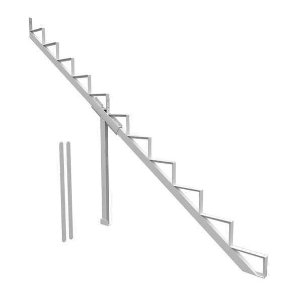 Pylex COLLECTION 11 White 112.75 L x 1.5-in W 11-Steps 10 1/4-in ...