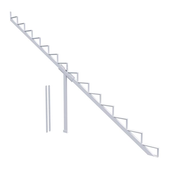 Pylex COLLECTION 11 White 143.5 L x 1.5-in W 14-Steps 10 1/4-in ...