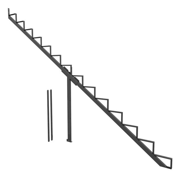 Pylex COLLECTION 11 Black 143.5 L x 1.5-in W 14-Steps 10 1/4-in ...