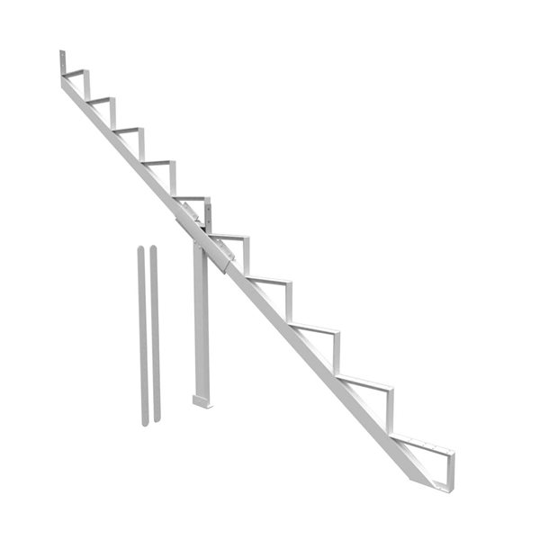 Pylex COLLECTION 11 White 102.5 L x 1.5-in W 10-Steps 10 1/4-in ...