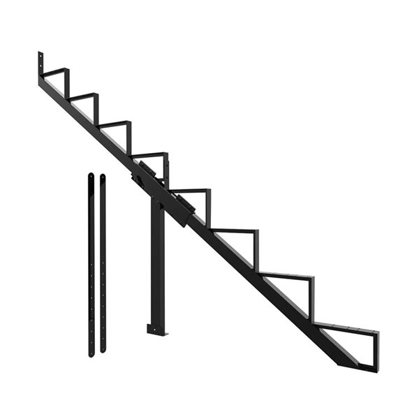 Pylex COLLECTION 11 Black 75.6 L x 1.5-in W 8-Steps 10 1/4-in Aluminum ...