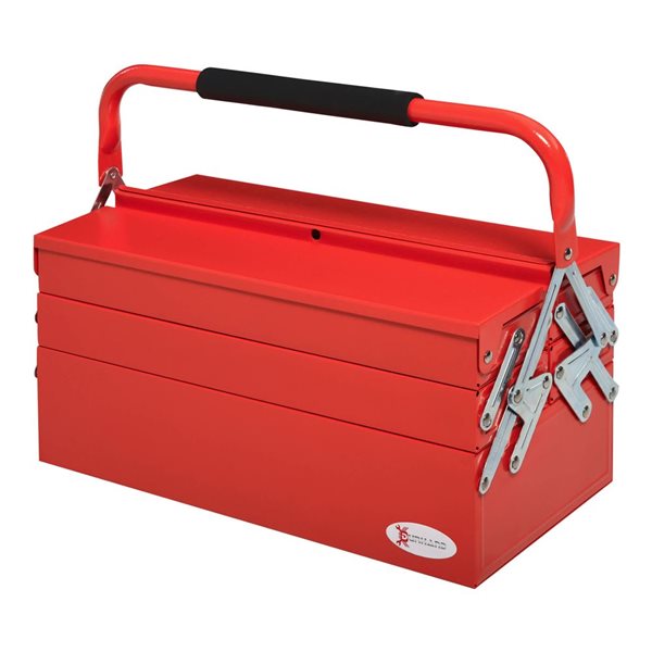 DURHAND Steel 5-Tray Large Tool Box w/ Handle - Red B20-079RD | RONA