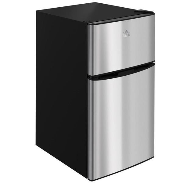 HOMCOM 3.2-ft³ Fridge/Freezer w/ Adjustable Shelf and Reversible Doors ...