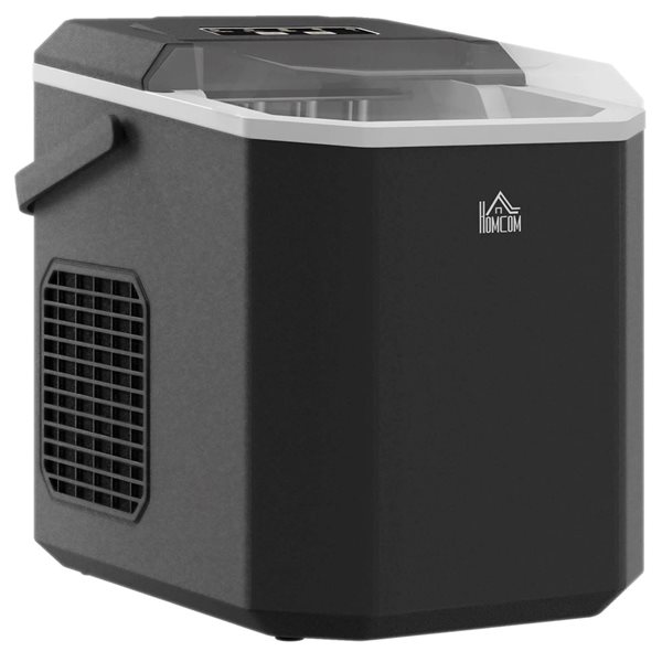 HOMCOM Ice Maker w/ Scoop Basket 26-lb/24-hrs 2 Bullet Ice Sizes ...
