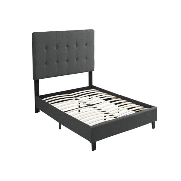 Lit plateforme Leo par Brassex gris foncé 25113 | RONA