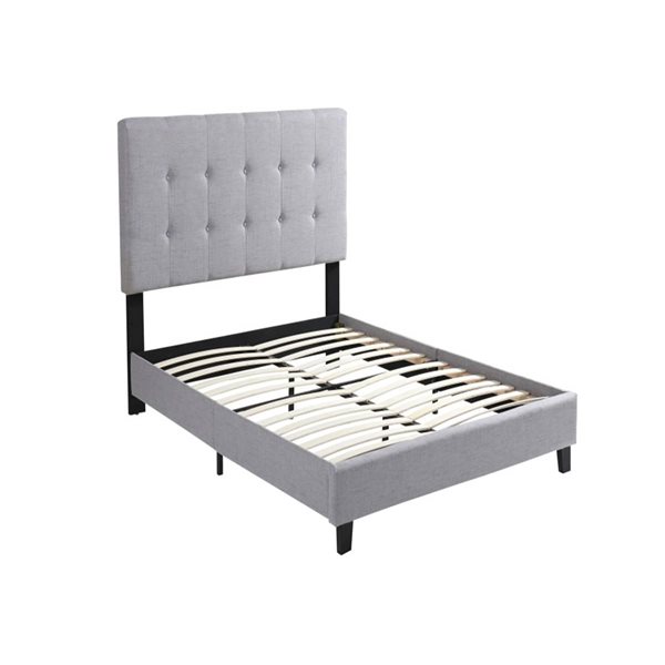 Lit plateforme Leo par Brassex argent très grand lit 25116 | RONA