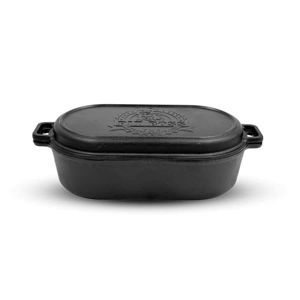 Pit Boss 17 W x 9-in L 6-L Black Cast-Iron Roaster with Lid 40263 | RONA