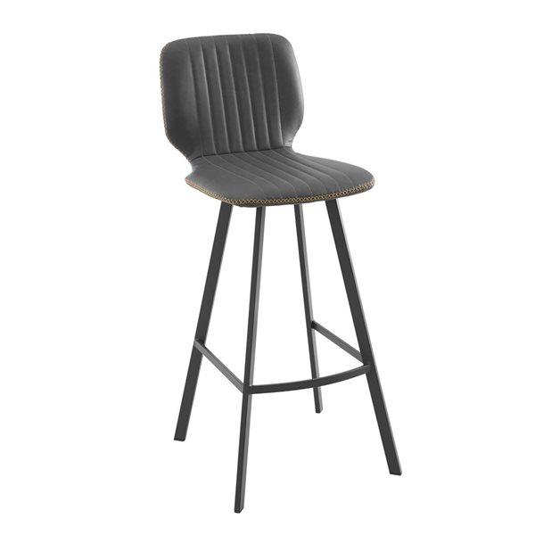 Sirio Monza Bar Stool w/ Metal Frame - Grey - 2/Pk BSI049-2PK | RONA
