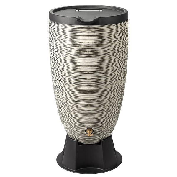 RTS Home Accents Polyethylene 190-L Newport Rain Barrel w/ Removable ...