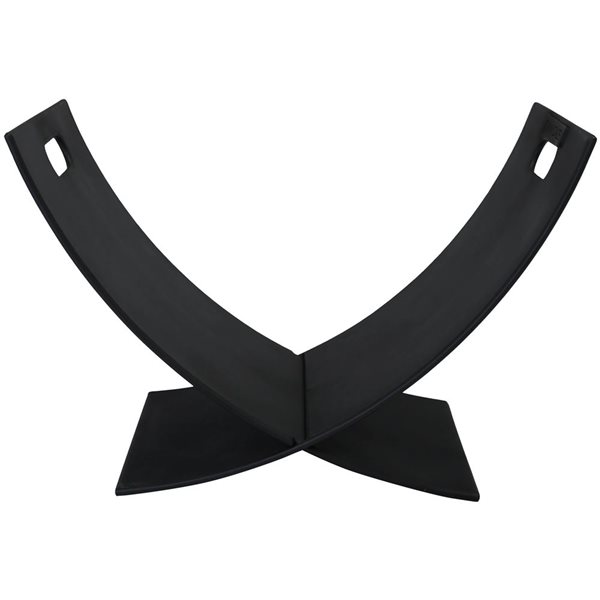 Sunnydaze Decor 30-in Heavy-Duty Black Steel Firewood Log Rack RCM ...