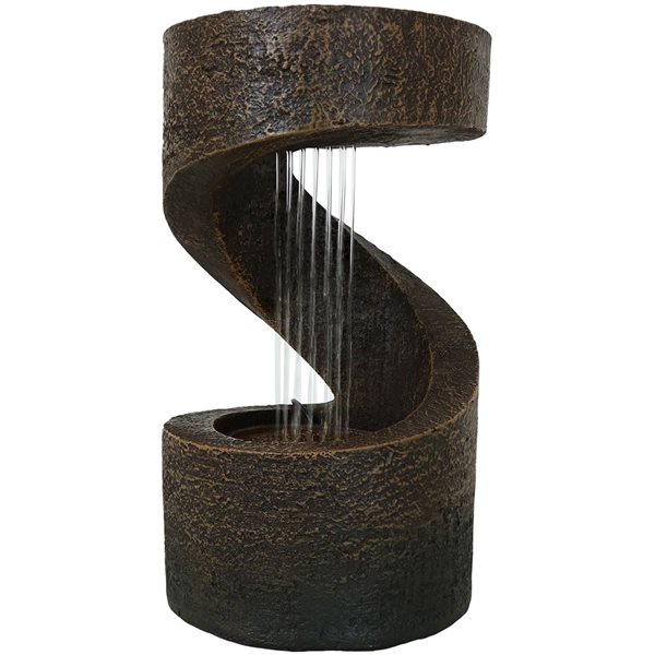 Sunnydaze Decor 13-in H Polyresin Winding Showers Indoor Water Fountain ...
