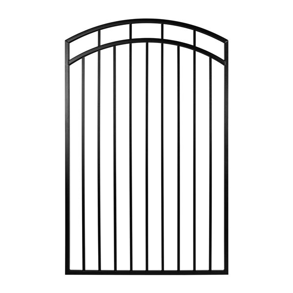 Nuvo Iron Benitoite 45 W x 68-in H Black Galvanized Steel Self Close ...