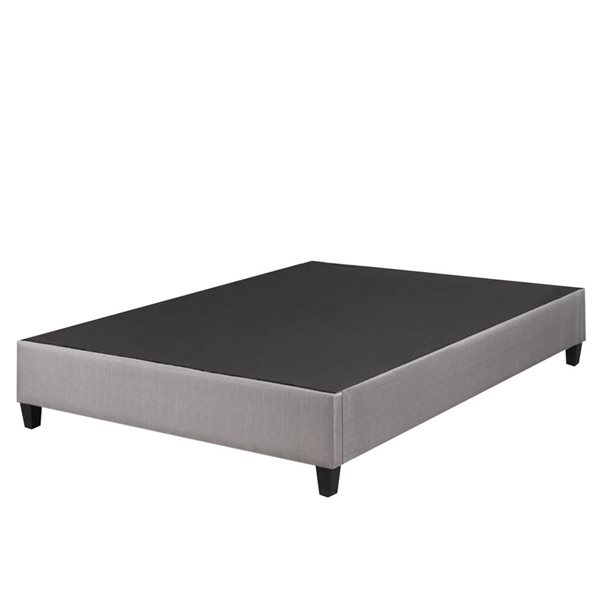 Base de lit à une place plateforme Douglas Brassex en tissu gris 25953 ...