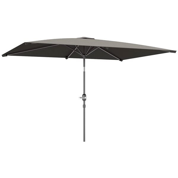 Parasol de terrasse rectangulaire en aluminium Outsunny avec manivelle ...