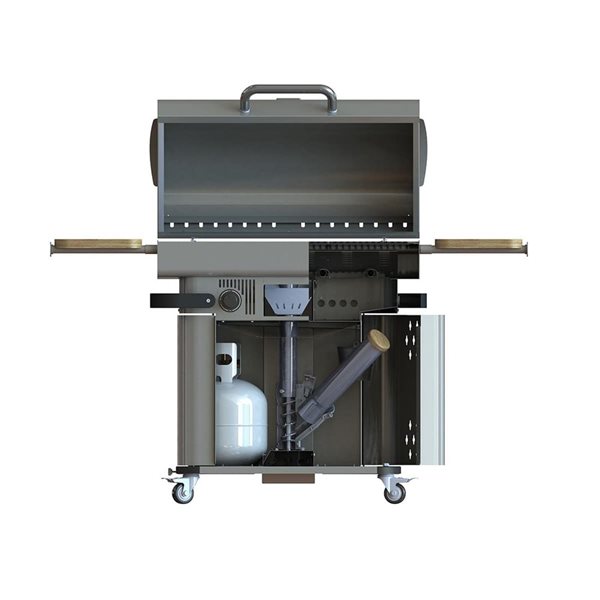 Black Earth Hybrid Freestanding 36 Barbecue w/ 650-in² Grilling Surface ...