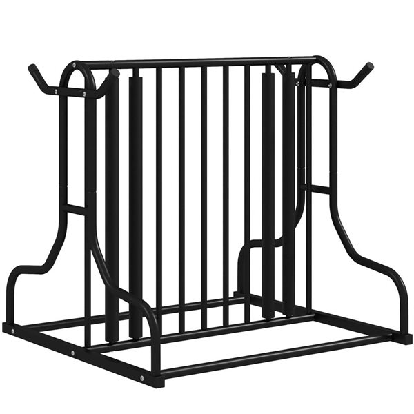 Soozier Double Sided Bike Rack Stand with 4-Bike Capacity AA0-092V00BK ...