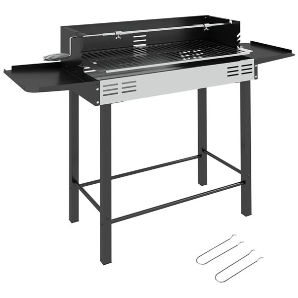 Outsunny Spit Rotisserie Charcoal Barbecue 846-075V00BK | RONA