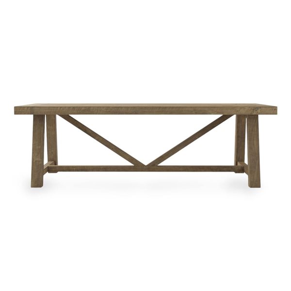 Urban Woodcraft Farmhouse 98-in Rectangular Natural Wood Leg Reclaimed ...