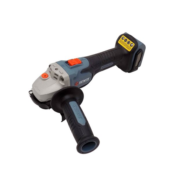 SENIX 20 Volt Max 5-in Brushless Cordless Angle Grinder 8500 RPM w/ 3 ...
