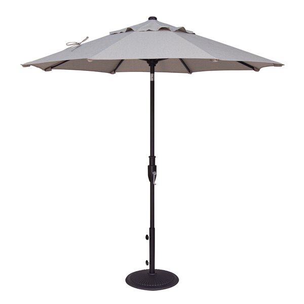 Treasure Garden 9-ft Market Umbrella Glide Tilt Octagon - Black Frame w ...
