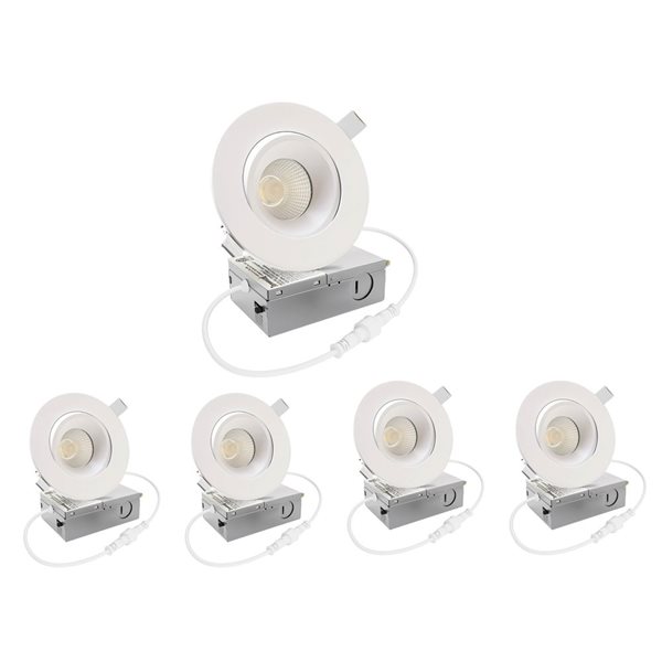 TorontoLed High power 12 W Recessed Gimbal Light w/ 4-in 5-Colour ...