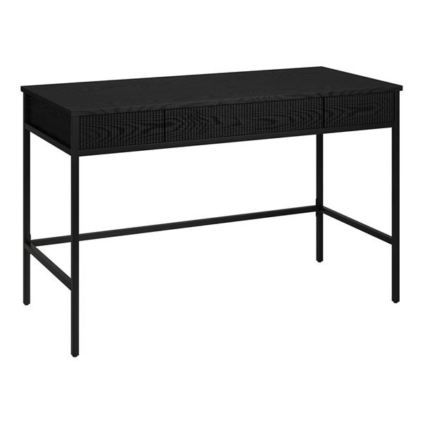 Hailey Home Nolan 48-in Wide Rectangular Writing Desk - Black OF2145 | RONA