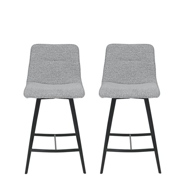 Primo International Axel Docia Grey Polyester Upholstered Modern Bar ...