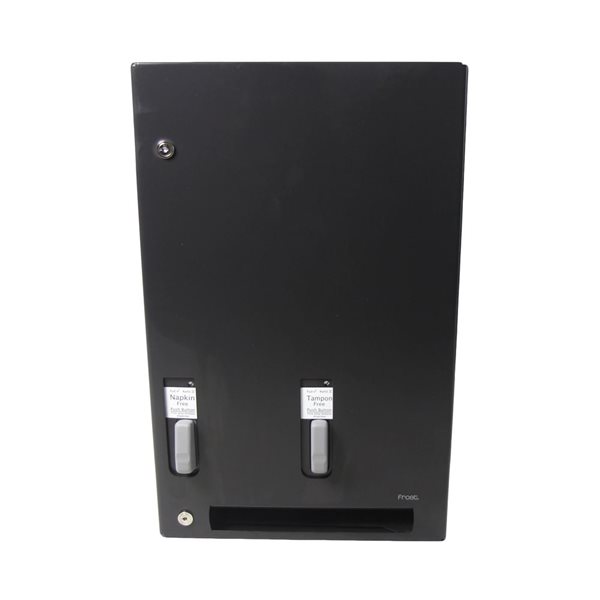 Frost 16 W x 25-in H Matte Black Metal Wall-Mount Double Tampon and ...