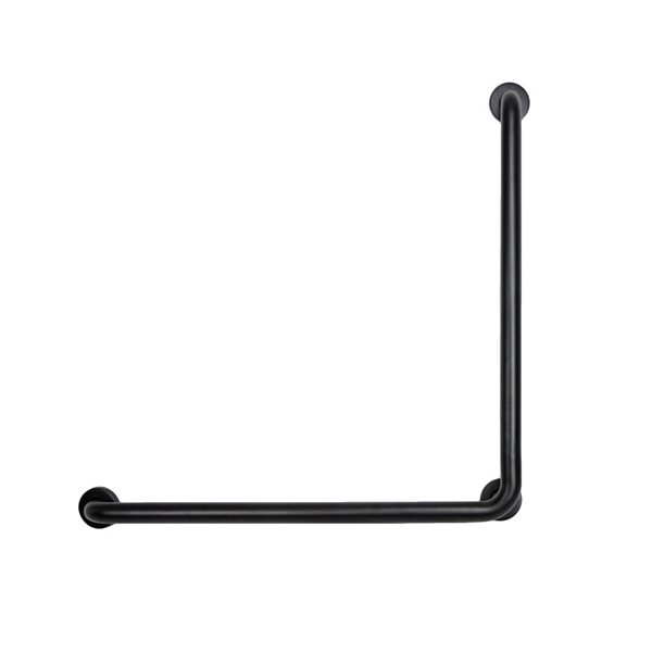 Frost 30 x 30-in Matte Black Stainless Steel Wall-Mount L-Shaped Grab ...