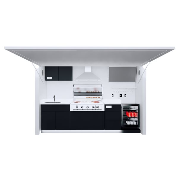 Habitat28 ELEV8 Titanium Modern Modular Outdoor BBQ Kitchen - XXL H28 ...