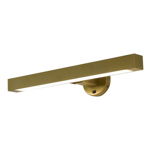 Bethel International 4-Light 24-in W Satin Brass Wall Sconce w/ White ...