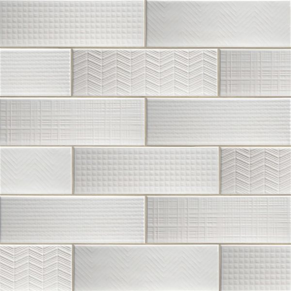 Ackland Zavrin 30-Pack 4 x 12-in Snow White Glossy Glazed Subway ...