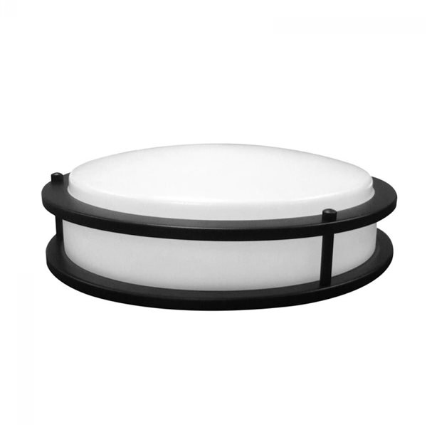 Whitfield Lighting Smith 25-W 1800 Lumens 14-in dia Black Flush-Mount ...