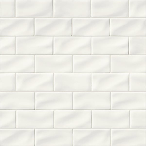 Ackland Satin Snow 8-Pack 3 x 6-in White Glossy Handcrafted Glazed ...