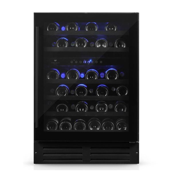 Cellier 2 zones Wine Cell'R Black Pearl, capacité de 46 bouteilles ...