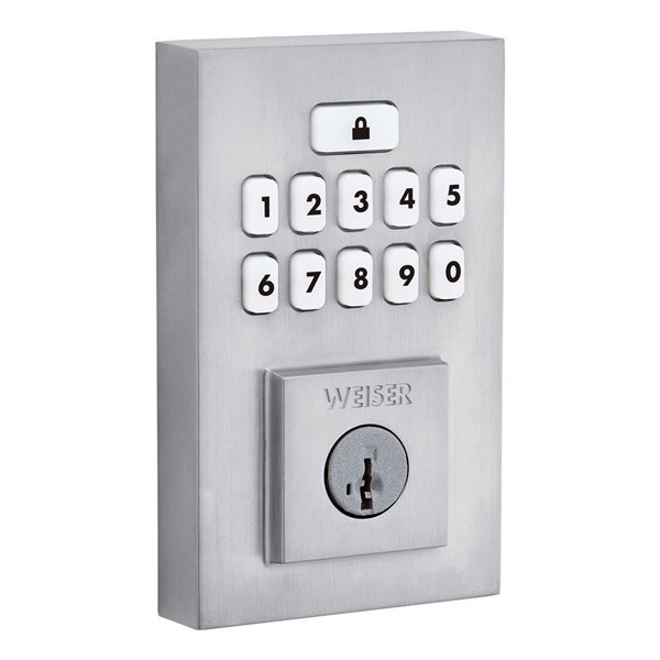 Weiser Smartcode Keypad Electronic Deadbolt - Satin Chrome 9GED92600 ...