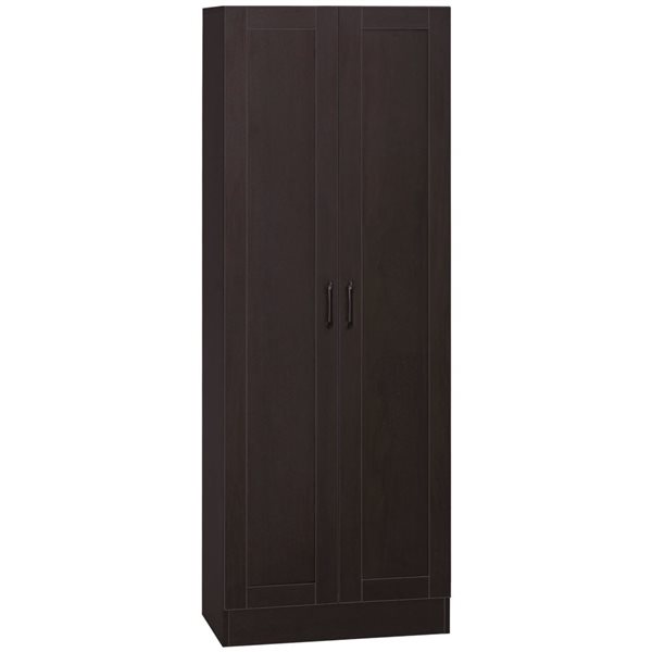 HOMCOM Dark Walnut Composite 14 D x 66 H x 24-in W Freestanding Kitchen ...