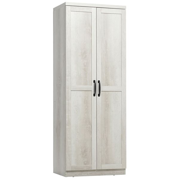 HOMCOM Distressed White Composite 16 D x 63 H x 24-in W Kitchen Pantry ...