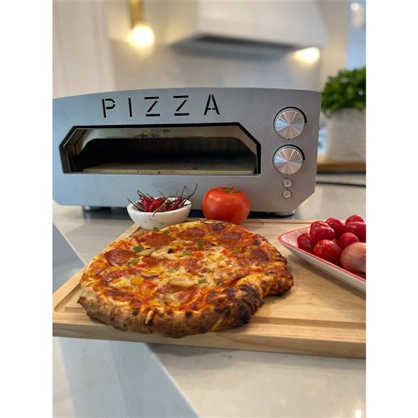 Mivitta 20 W x 18-in D Stainless Steel Tabletop Electric Pizza Oven MI ...
