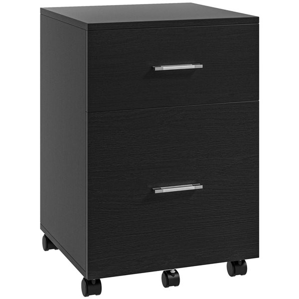 Vinsetto 15.6 x 23-in 2-Drawer Black Composite Wood Filing Cabinet w ...