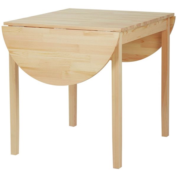 HOMCOM Natural Wood Rectangular 30 H x 55 L x 28-in W Extending Drop ...